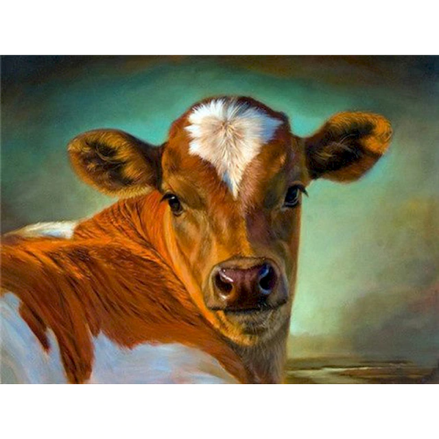 Adorable Cow - Paint By Numbers – AllPaintbyNumbers