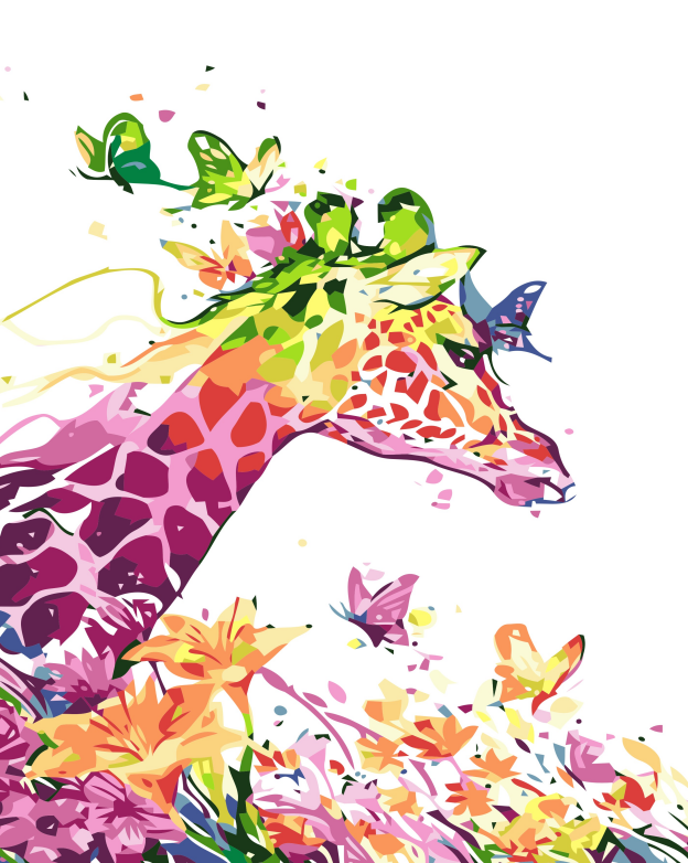 Colorful Giraffe Art [USA SHIPPING] – AllPaintbyNumbers